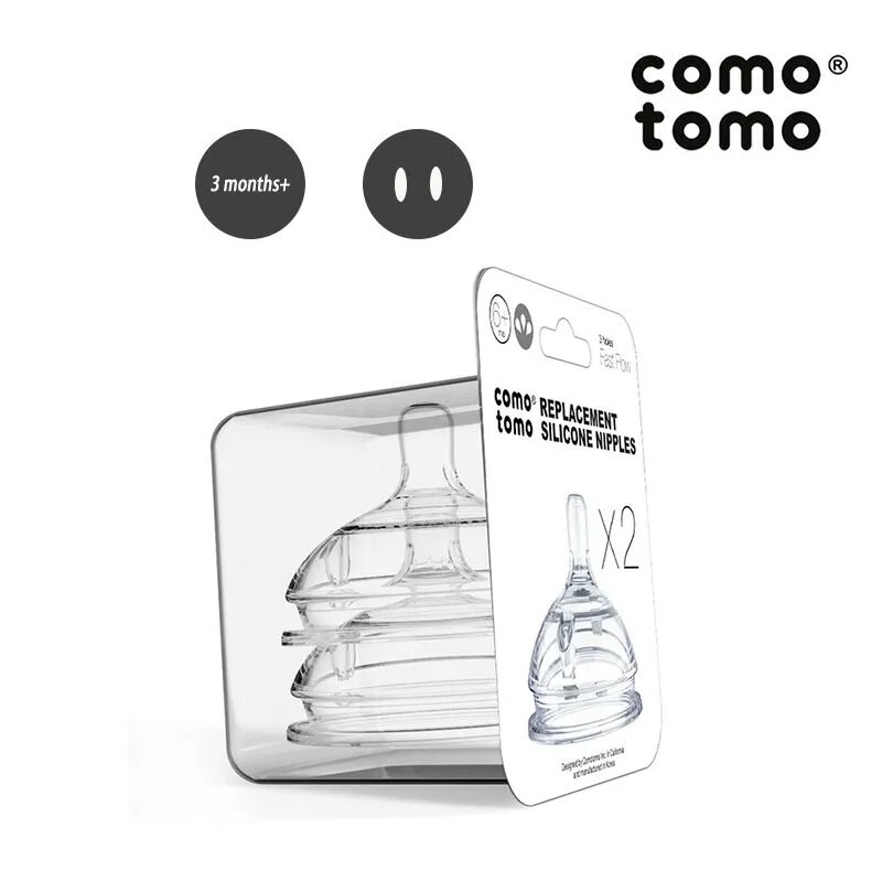 COMOTOMO Соски Для Бутылочек Natural Nipple Packs 3-6 Months
