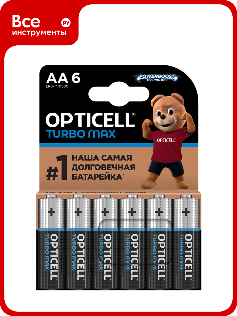 Батарейки OPTICELL Turbo Max AA 6 шт 6053005