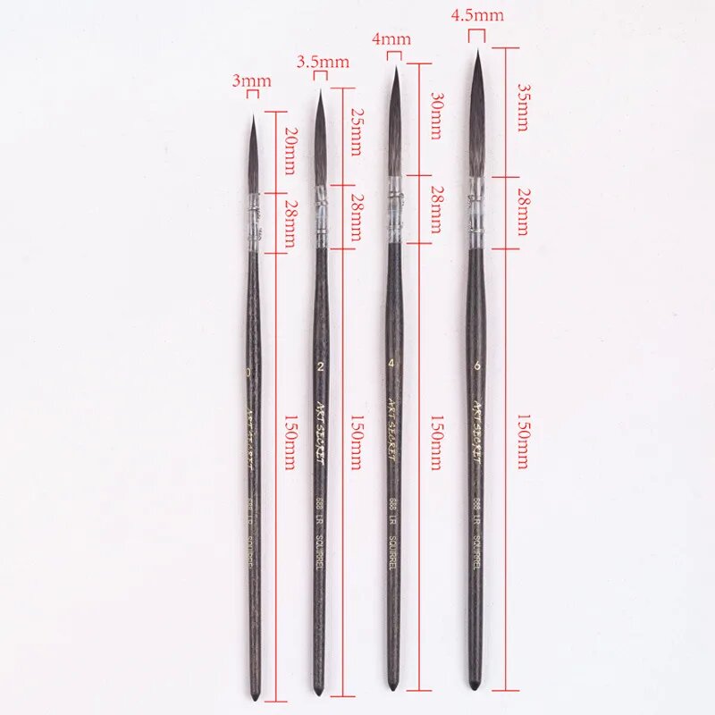 Artsecret кисть для акварели из белки 688LR size 0246