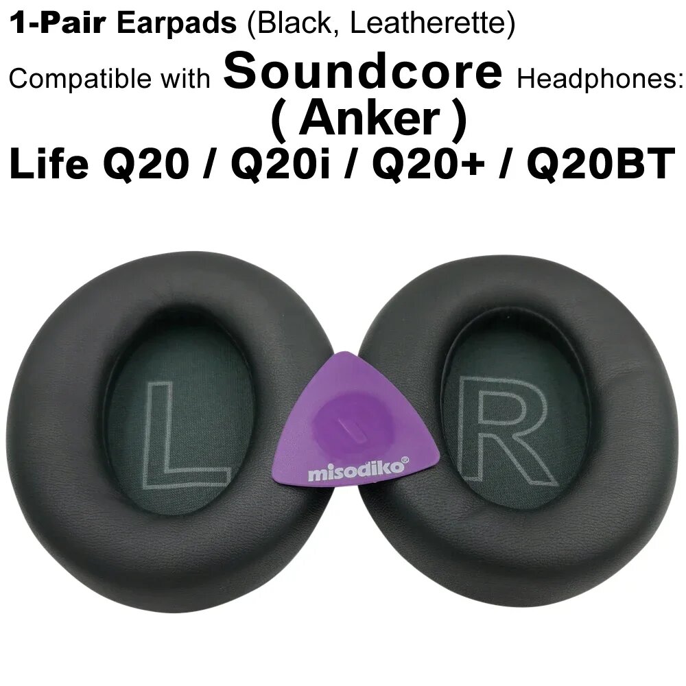 Сменные амбушюры misodiko для Soundcore от Anker Life Q20, Q20 +, Q20i, Q20BT