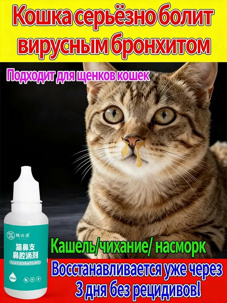 Спрей для носа кошкам при рините и заложенности увлажнение и очищение дыхания