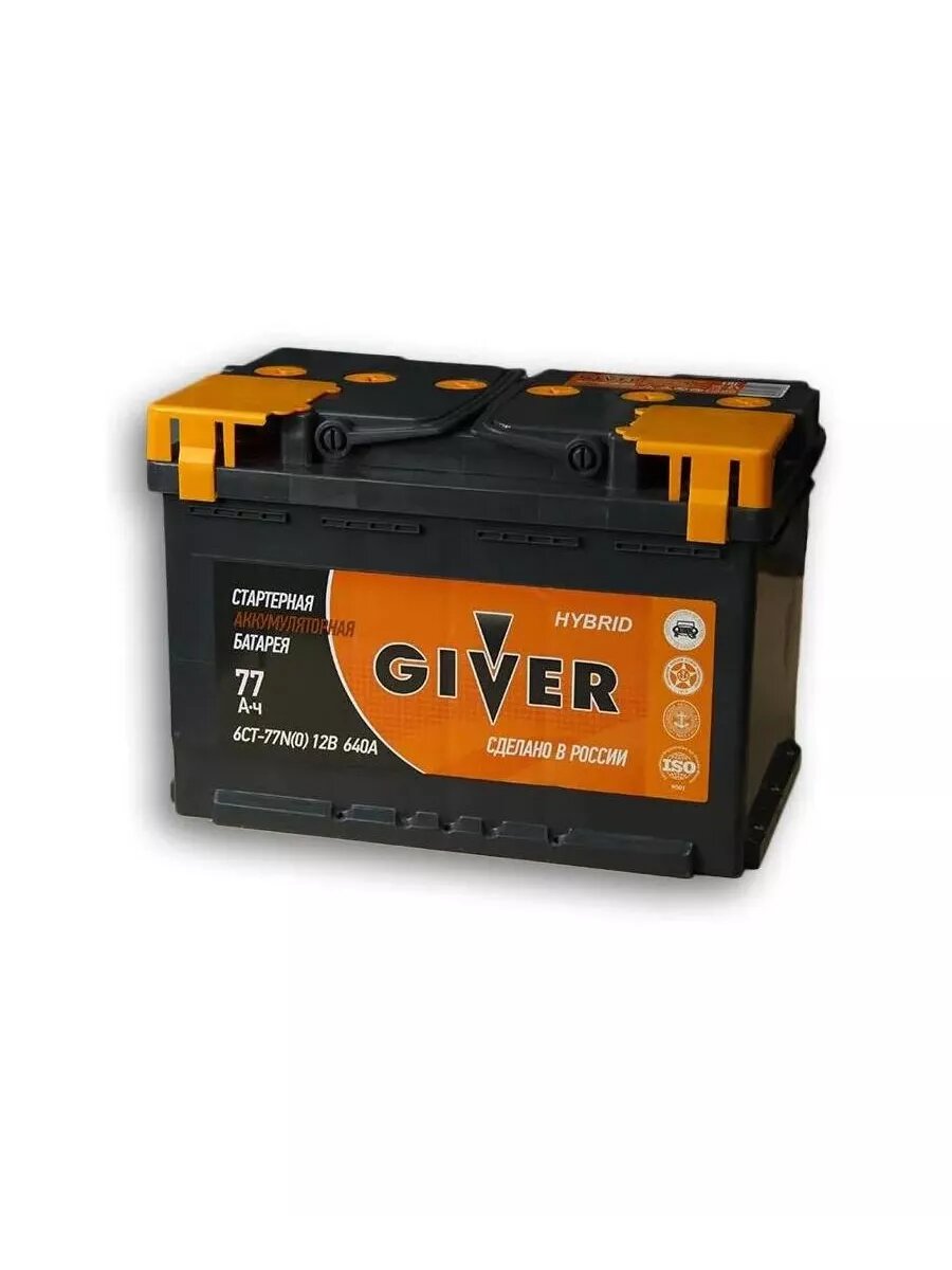 Аккумулятор GIVER HYBRID 77L 12V 77Ач прям. пол.