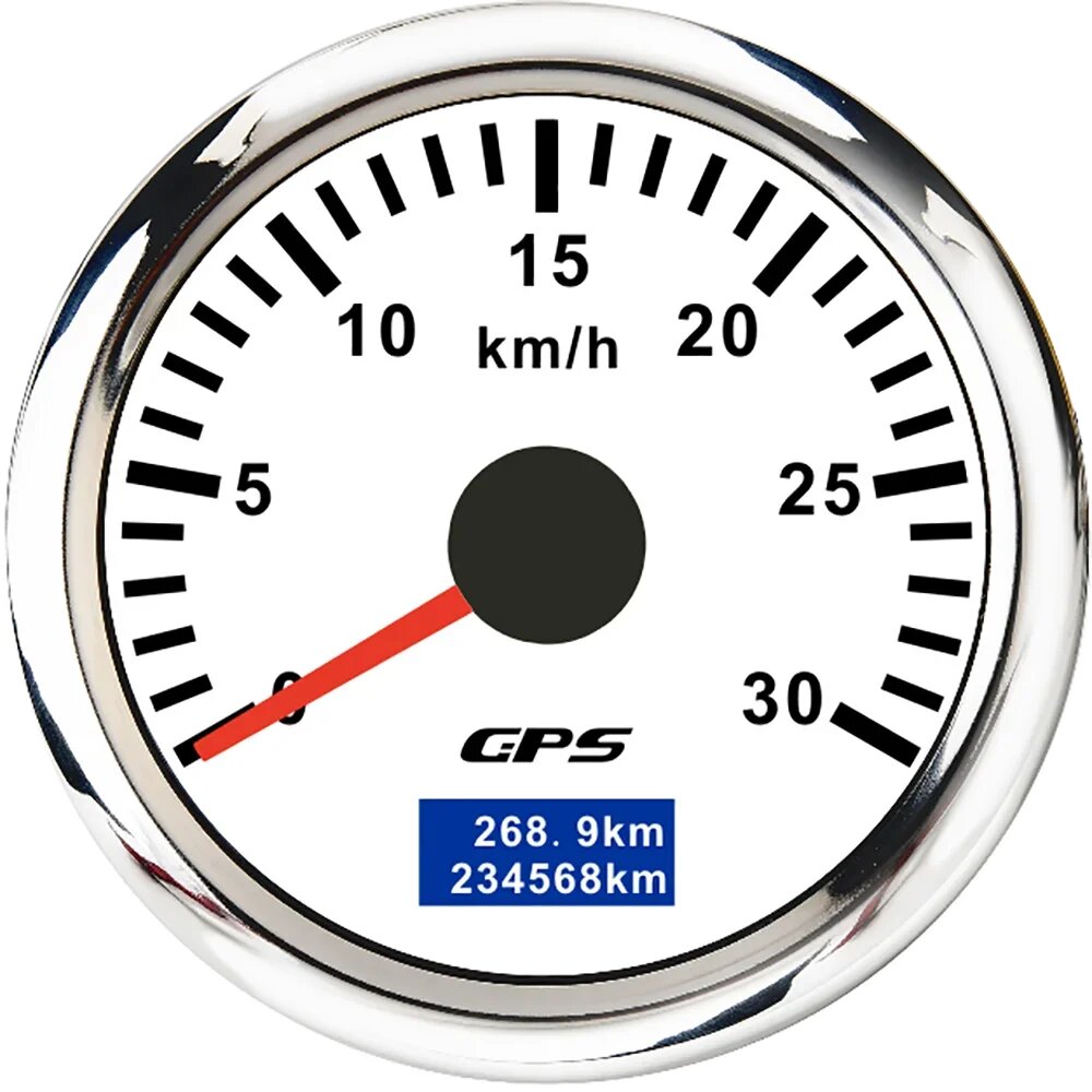 GPS-спидометр 52 мм, 0-30 км/ч, Цвет: 30KMH-WS
