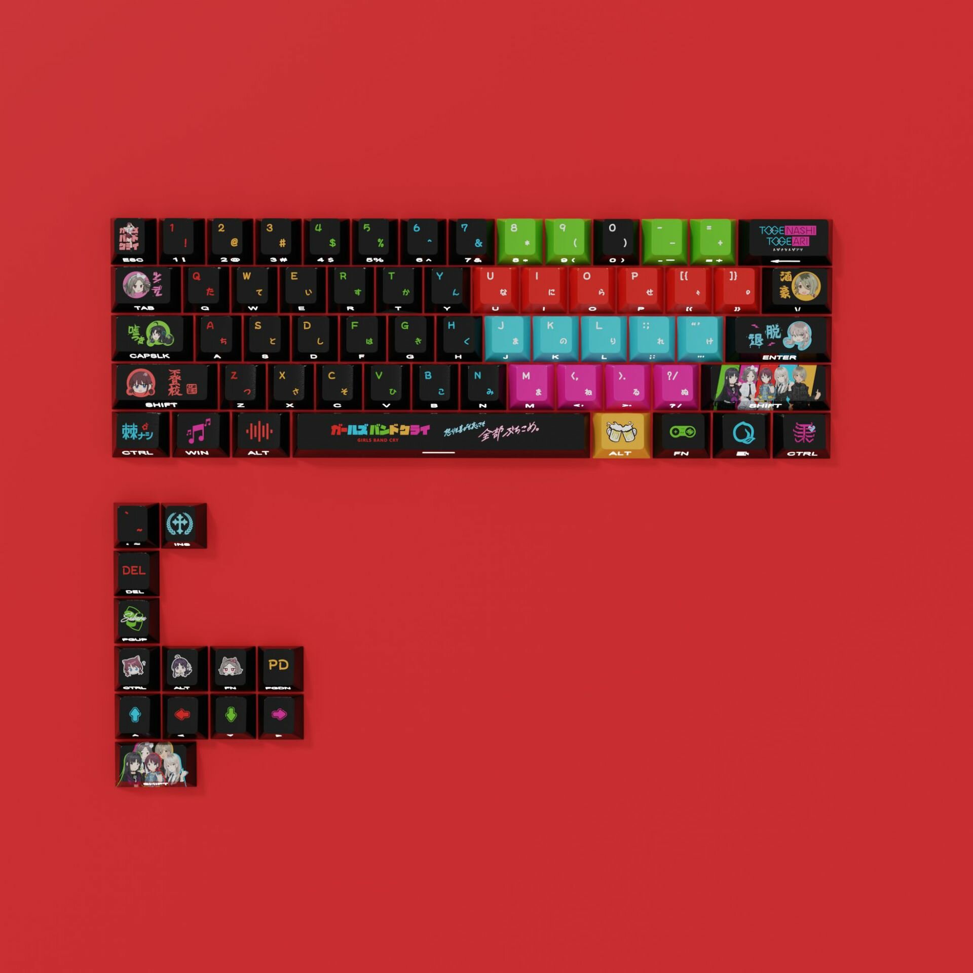 2026GBC, оригинальный полупрозрачный комплект PBT-кейкапов с боковой гравировкой, совместимый с Mad Catz и Wooting.