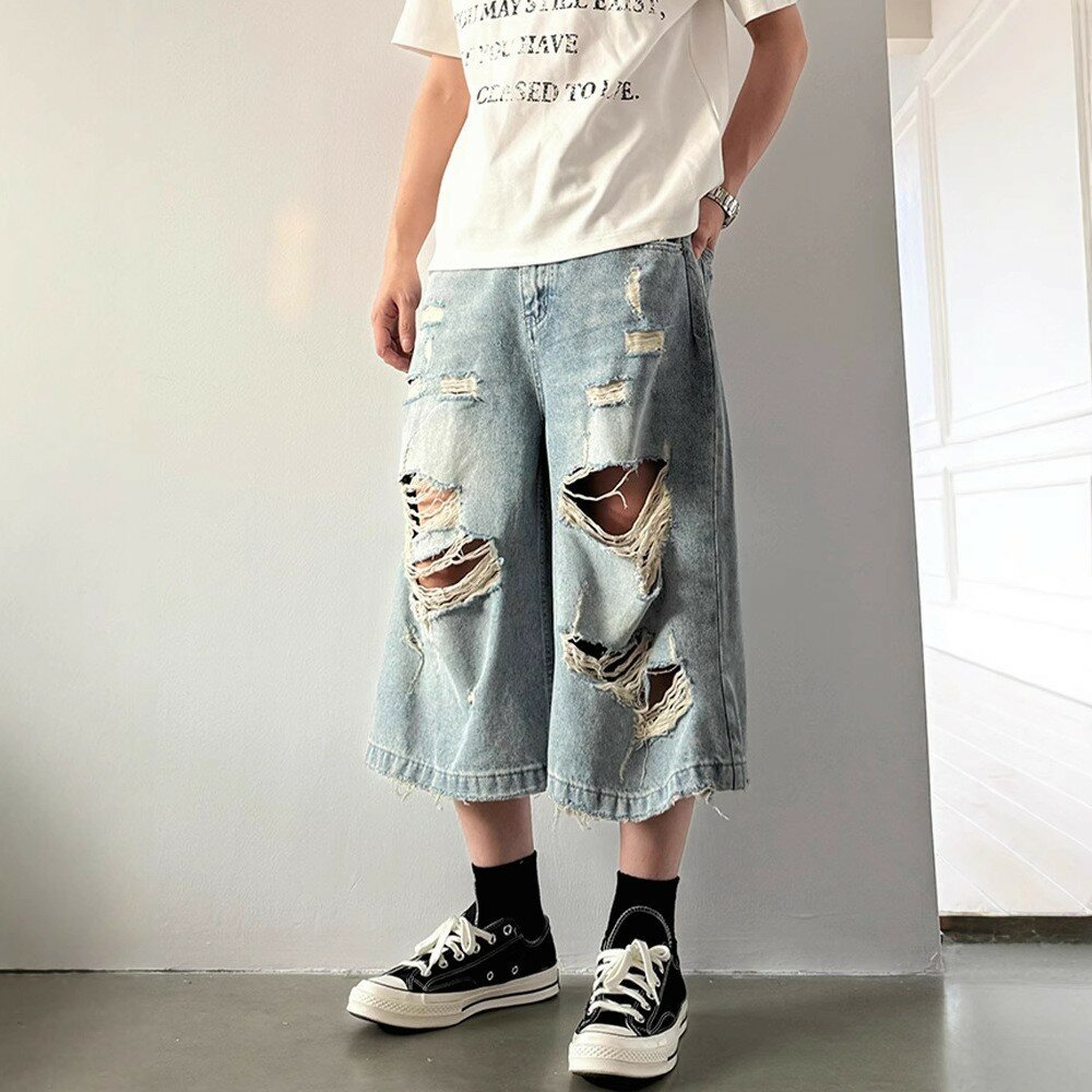 Комфортные ZY Джинсы-клинок камуфляж женские для джаза стрит стиль свободный деним, Размер_4XL