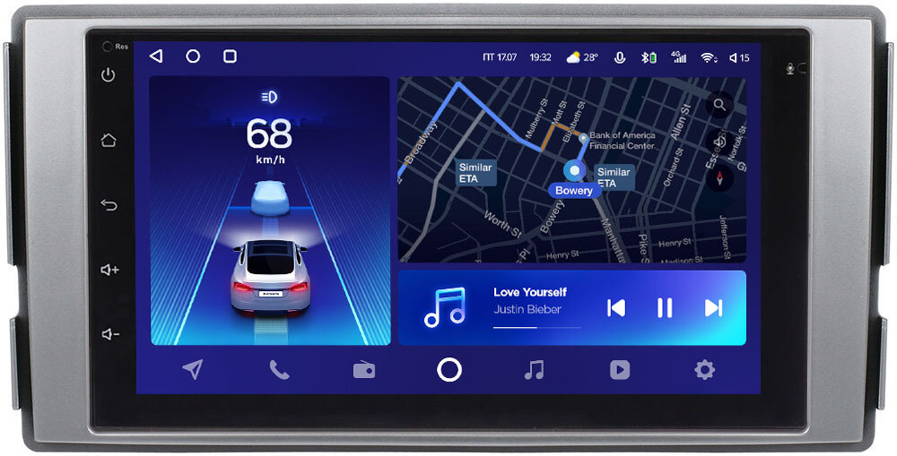 Штатная магнитола Hyundai Santa Fe II 2005-2012 Teyes CC2 PLUS 4/64 7" RP-HDSF-166 Android 10 (4G-SIM, DSP) (173х98)