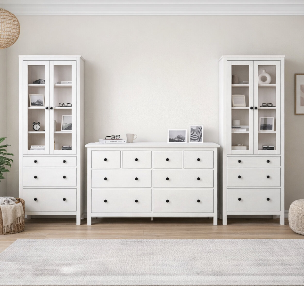 Гостиный гарнитур "Икеа" Кымор, для гостиной, семейный вайб, белый 340х190