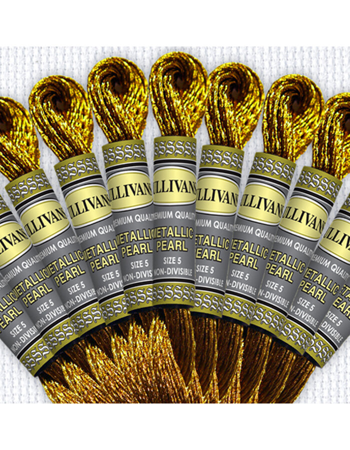 Металлизированные нитки Sullivans Pearl (Цвет: Gold, 1 моток, 8 м.)