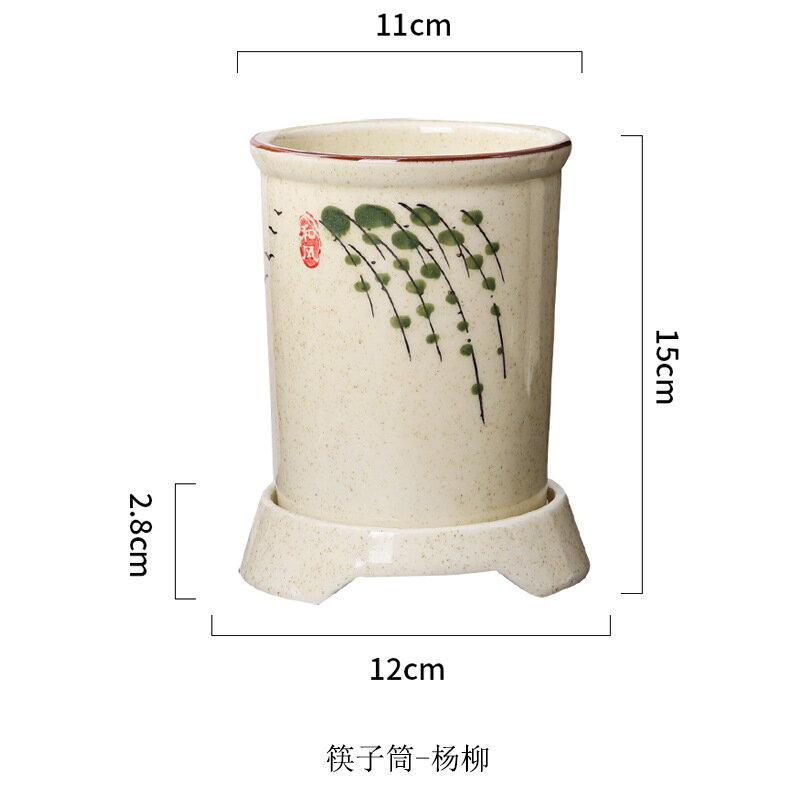 Керамическая подставка для палочек для еды, большая кухонная подставка для палочек и ложек в японском стиле, ящик для хранения, дренажная подставка для палочек.