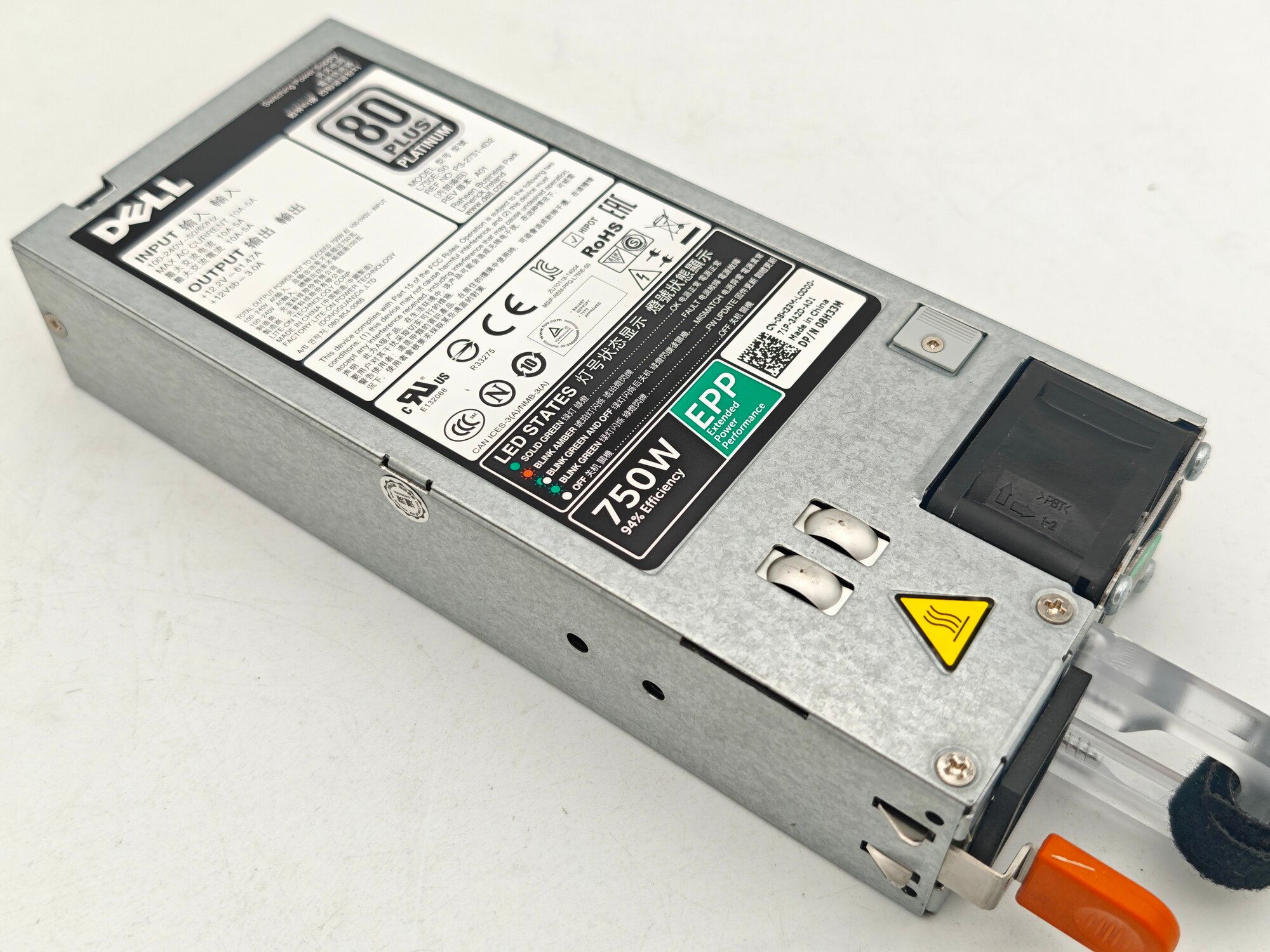 Блок питания dell 750W EPP 08H33M