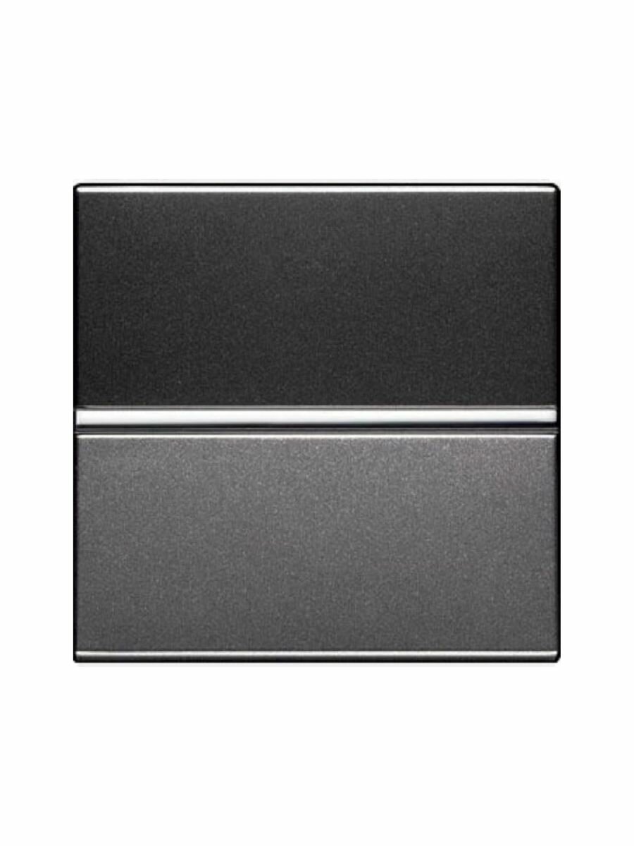 Одноклавишный проходной переключатель 2 модуля ABB Zenit, антрацит (N2202 AN) 2CLA220200N1801