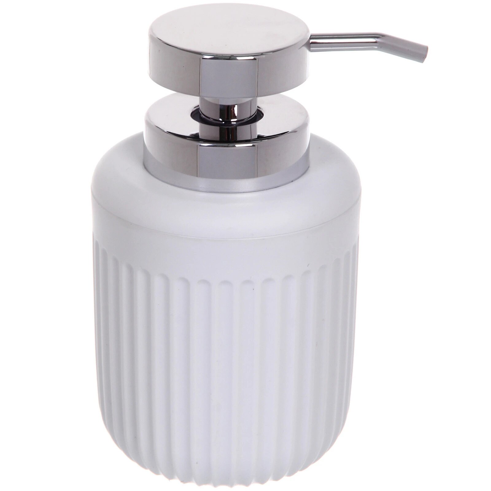 Дозатор для жидкого мыла «Эвора» 300 мл, белый, пластиковый, с помпой, для ванной и кухни