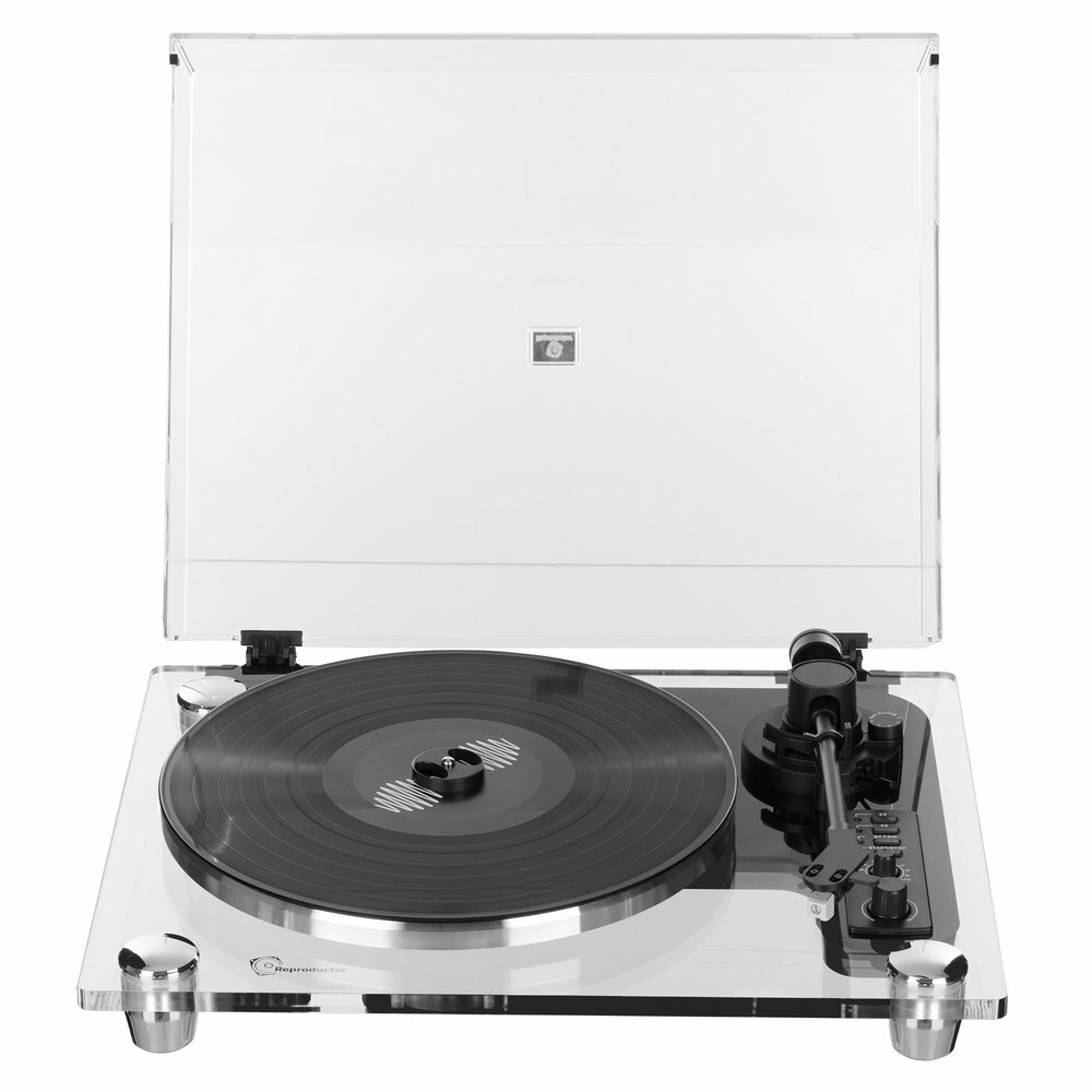 Проигрыватель виниловых пластинок Reproductor RP-310BTTP (2026), прозрачный