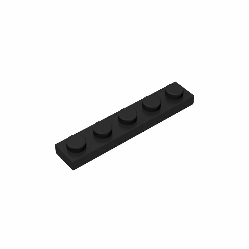 Фигурки для конструкторов 1х5 в горошек 10pcs, 78329 Black