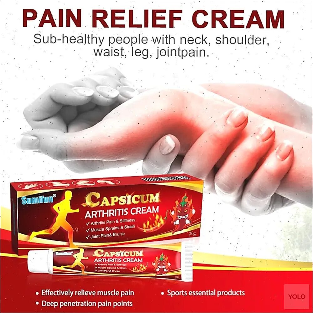 Sumifun Capsicum Arthritis Cream 20g Крем для снятия боли в мышцах и суставах, для всех типов кожи