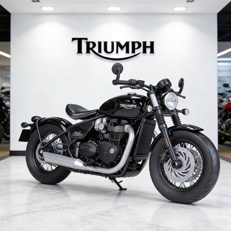 TRIUMPH Bonneville Bobber, черный, 1:12