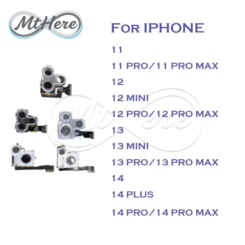 Протестированная задняя камера для iPhone 12, 13, 14 Pro Max, задняя камера для iPhone 14 12 Pro max