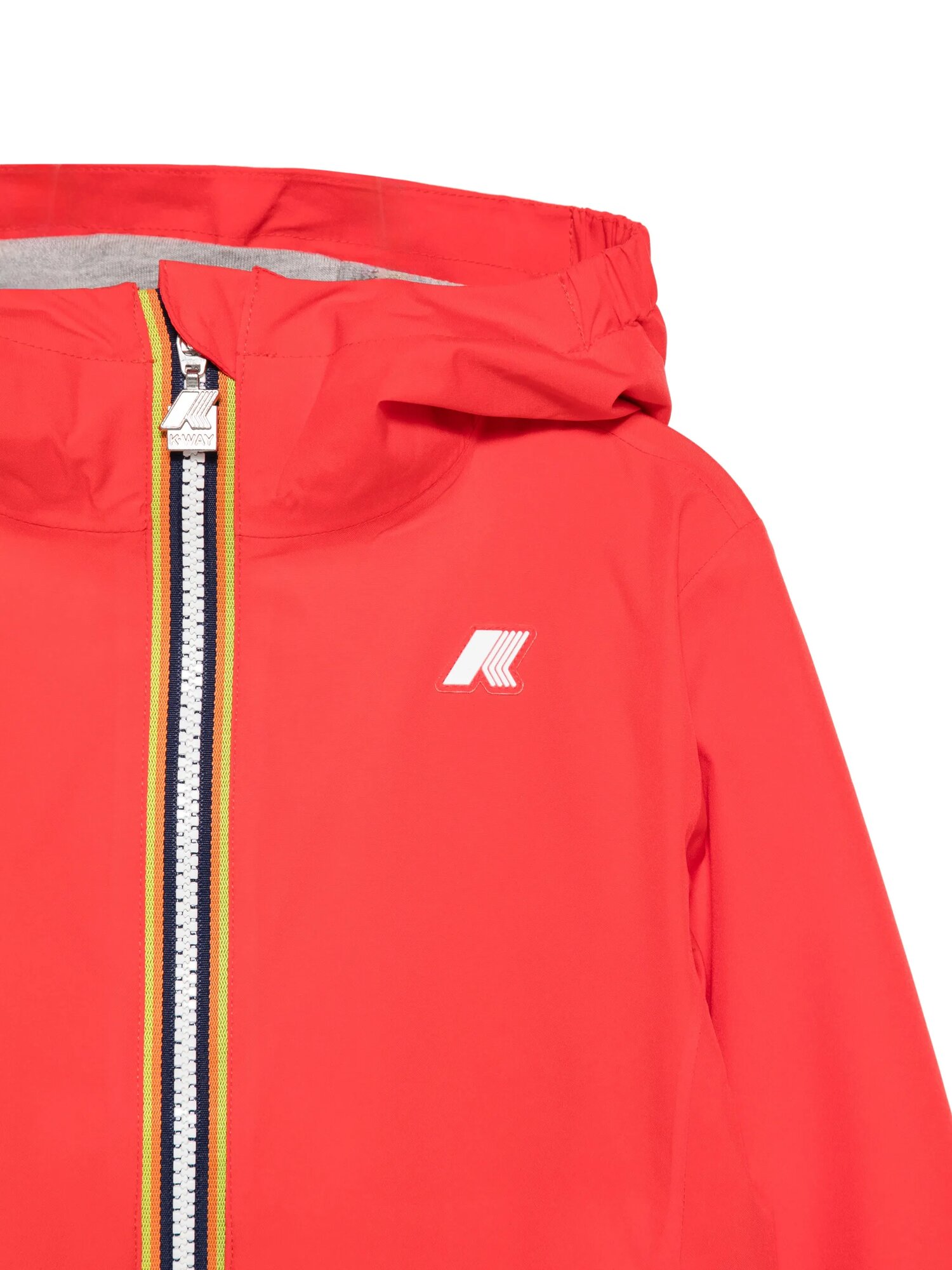 Куртка K-WAY Hooded zip-fastening jacket, размер 12 лет, темно-синий/бежевый/красный — фото 1