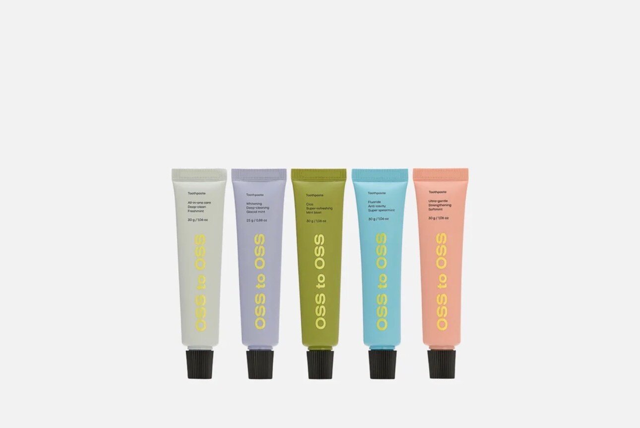 Oss to oss The power of five Набор зубных паст. Разные вкусы.