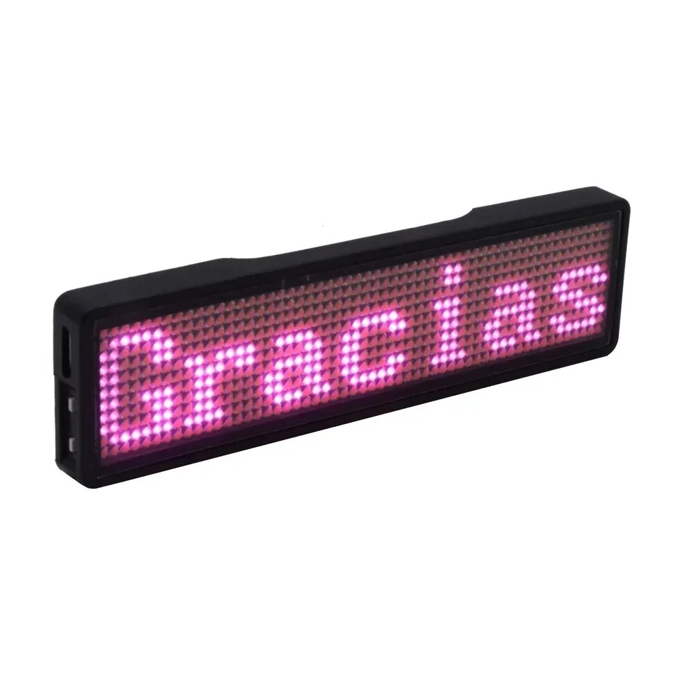 Перезаряжаемый Bluetooth-дисплей с цифровым LED-экраном pink
