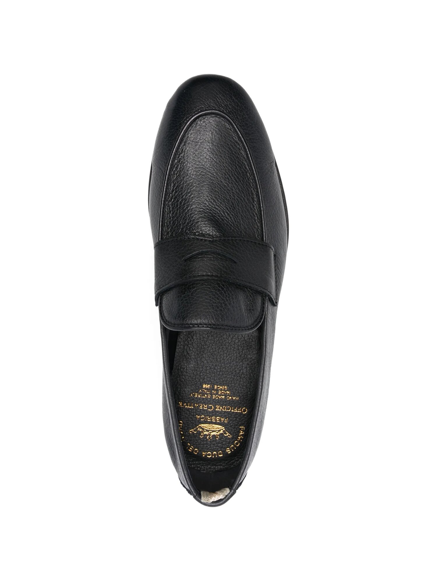 Лоферы Officine creative Grained loafers, размер 45, black/black — фото 1
