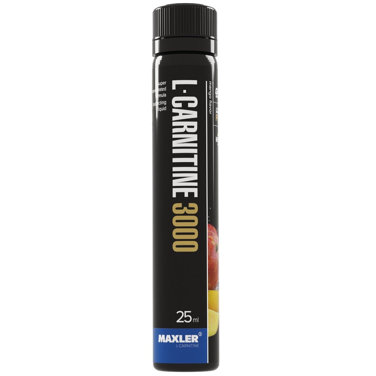 Л-карнитин Maxler L-Carnitine, жидкий, вкус манго, для похудения, 3000мг, 25мл, 14 шт