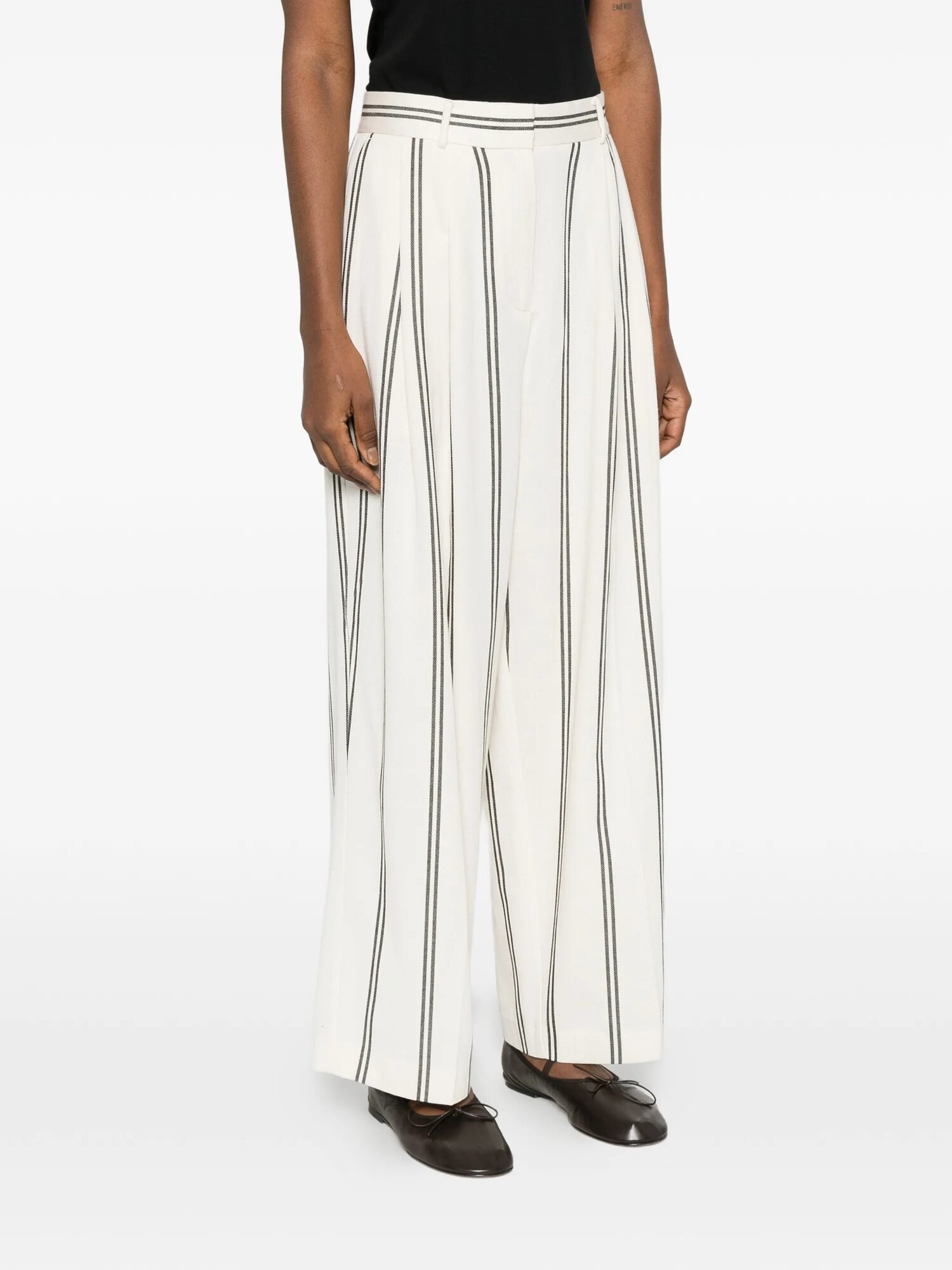 Брюки Psophia Stripe-pattern pleated trousers, размер 40, разноцветный — фото 1