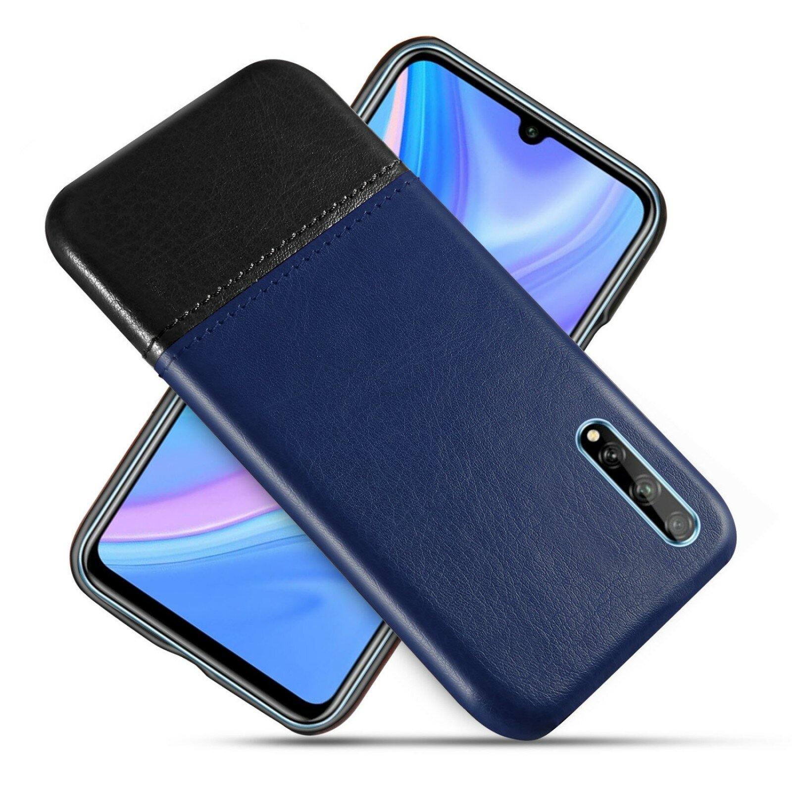 Чехол панель-накладка MyPads для Huawei Enjoy 10S / Huawei Y8p (AQM-LX1) из качественной импортной кожи двухцветный