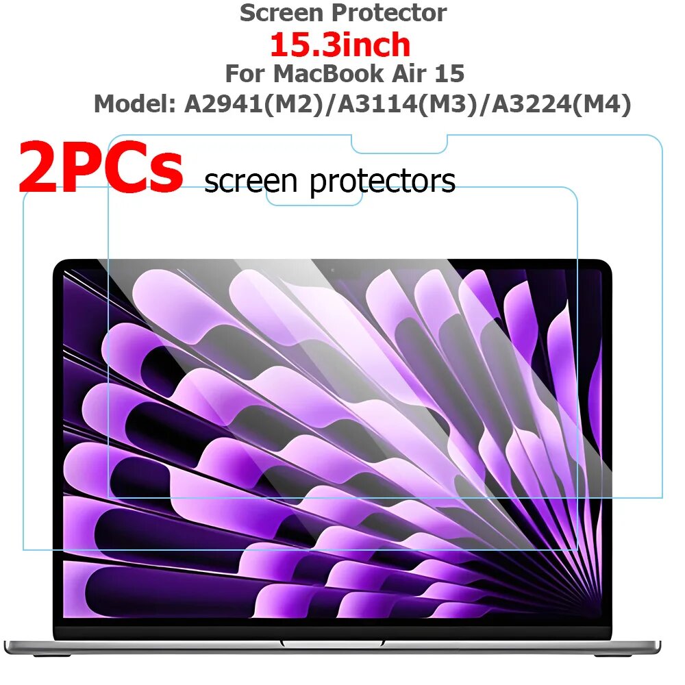 Защитное стекло для MacBook Air 15 (A2941/A3114/A3224) 2 шт