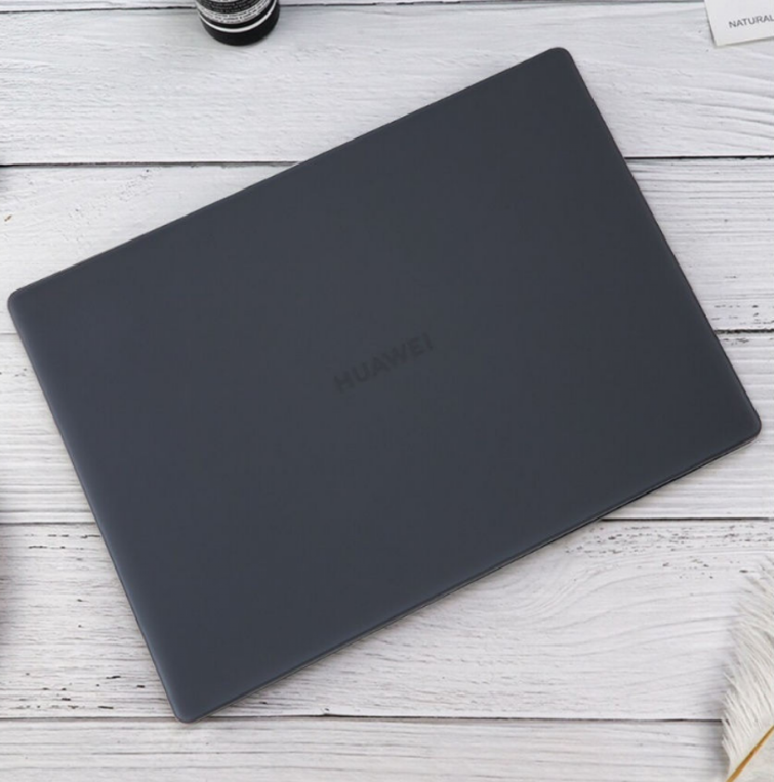 Чехол-накладка MyPads Opako для Huawei MateBook D 14 черный матовый противоударный 2 в 1