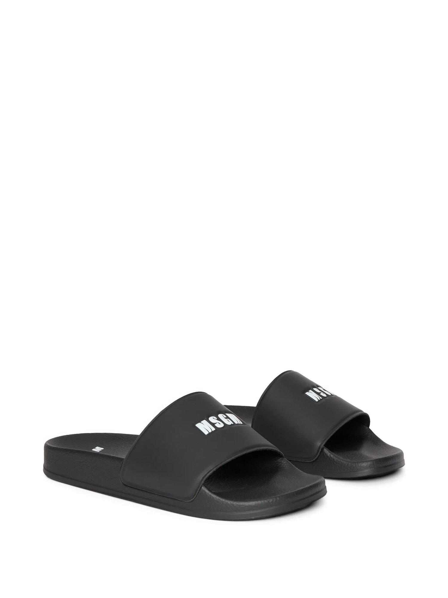 Шлёпанцы MSGM Logo slides, размер 45, black/black — фото 1
