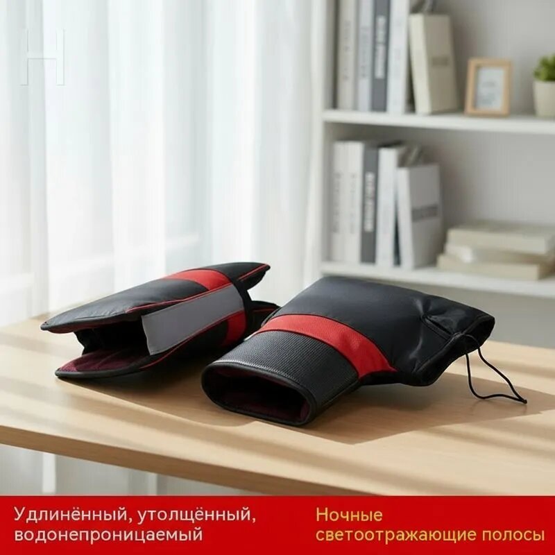 Защита бедер для электросамоката черного цвета с светоотражающими полосами