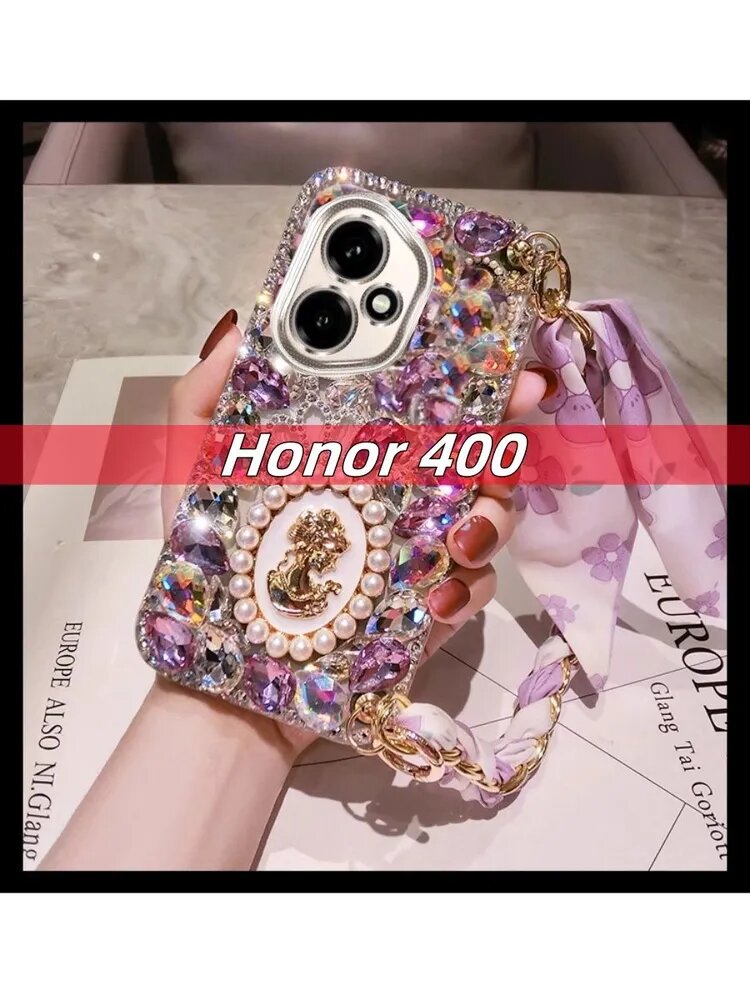 Чехол для Honor 400 ( Хонор 400 ), Luxury 3D с бриллиантовым кристаллом/Сверкающий стразами/Просто и стильно