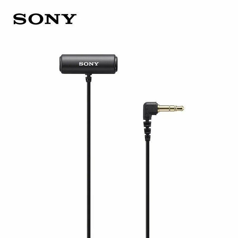 Sony Микрофон для фото и видеокамер ECM-LV1, черный матовый, серый