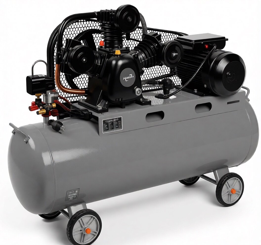 Компрессор воздушный "Энергопром" КМ 3Х100/400 (3,2кВт, 400лит/мин, объём 100л,8бар)