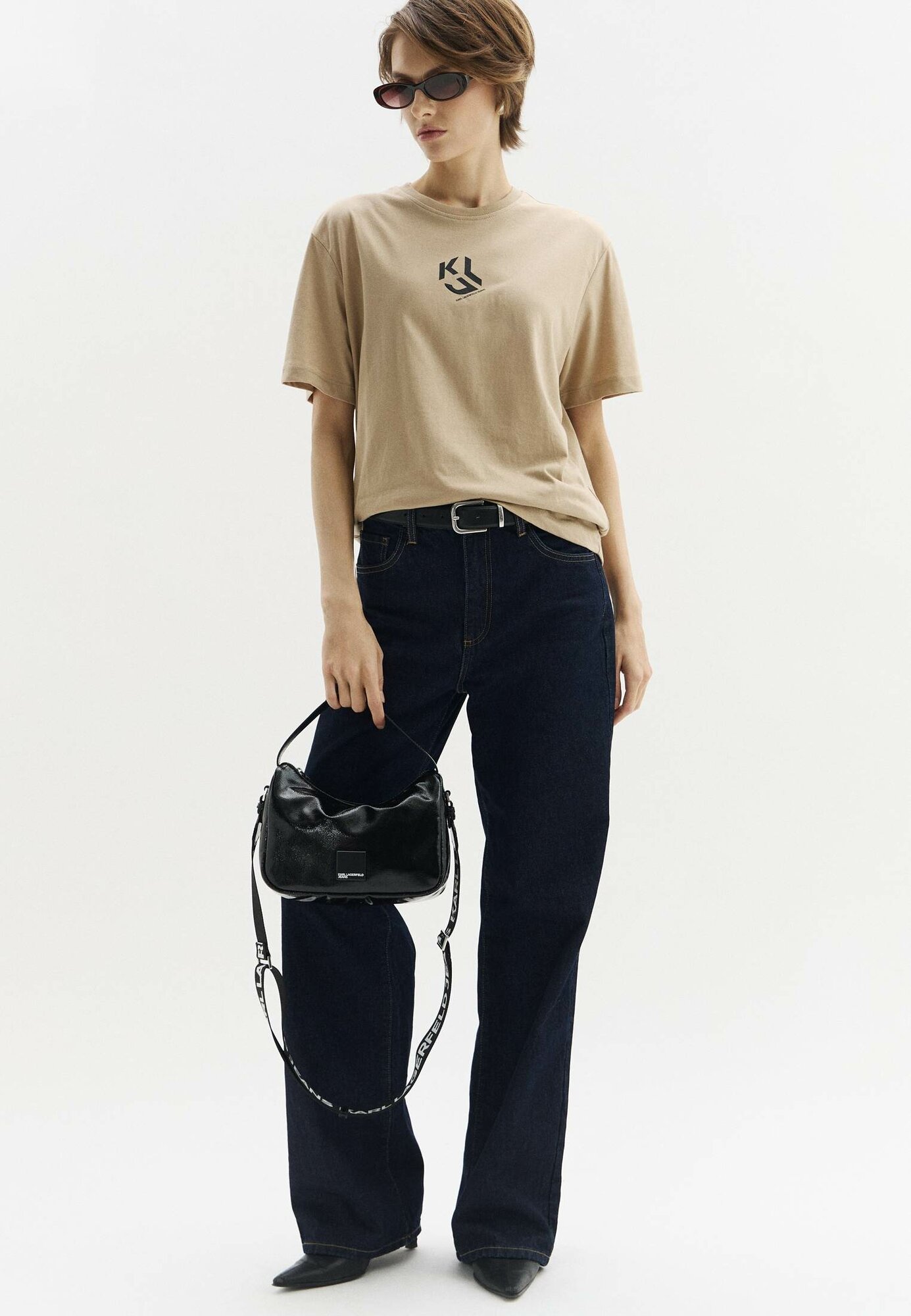Футболка KARL LAGERFELD JEANS, 1 шт., размер XS, бежевый — фото 1