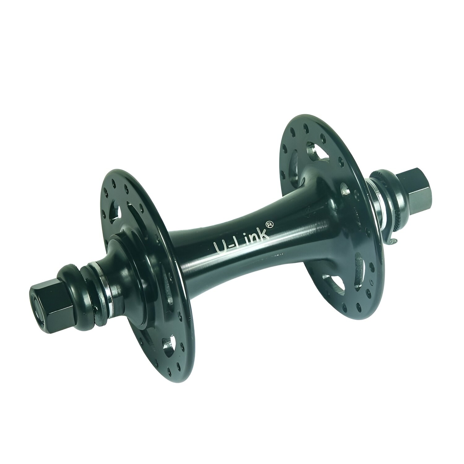 Втулка передняя U-Link, алюминий, сингл/фикс, на 32 спицы, OLD 100 мм, ось 140 мм