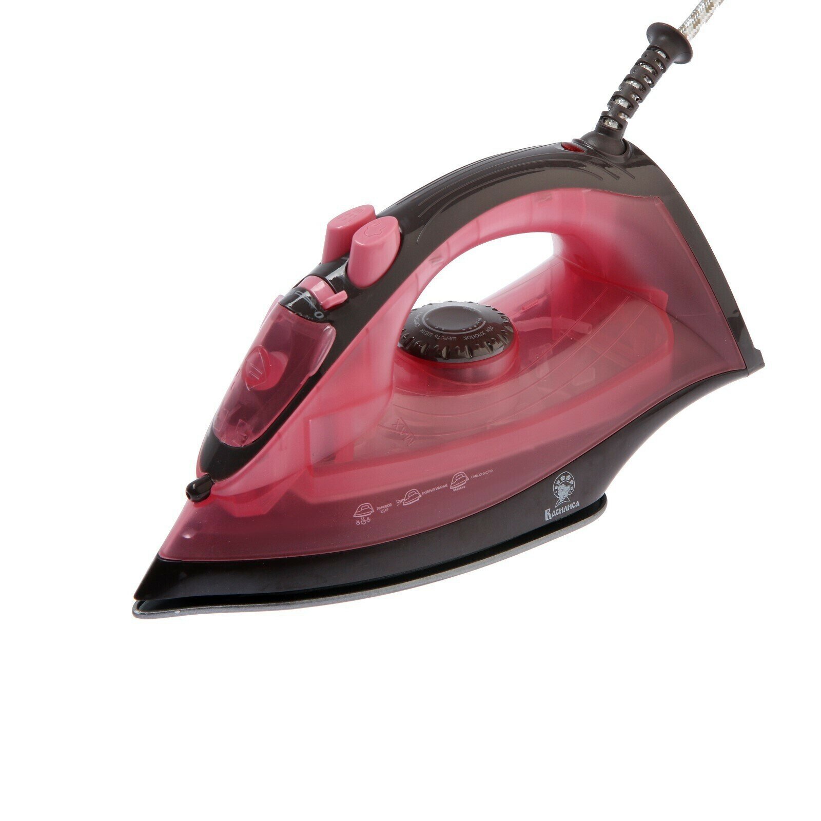 Утюг для одежды ВА-2001 розовый с коричневым