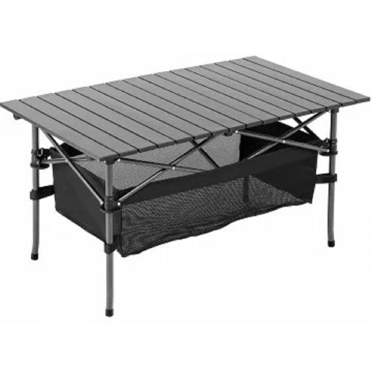 Стол складной Premier 94x55x50см, реечная столешница алюминий, с отделением под посуду