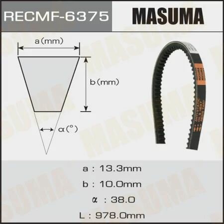 Ремень клиновый MASUMA рк.6375, 13x978 мм