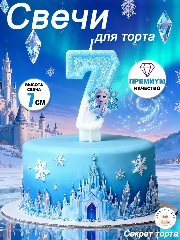 Секрет торта Свечи для торта, 7 см, 1 шт