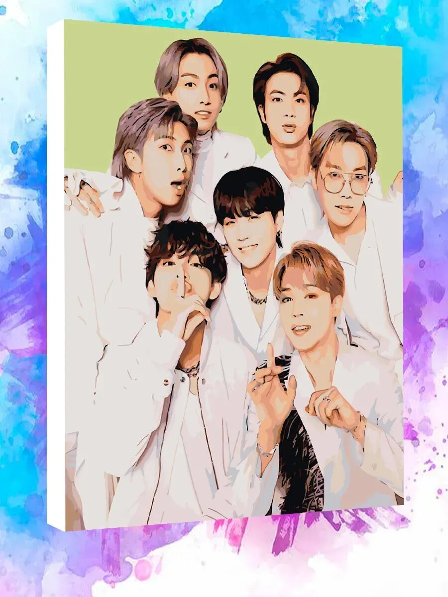 Картина по номерам БТС BTS Корейская группа Музыка