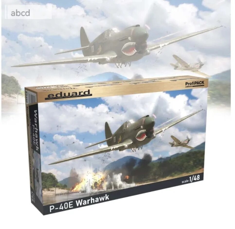 Сборная модель Eduard P-40E Warhawk (Кертисс Р-40Е Уорхок) 1/48 ProfiPACK для сборки