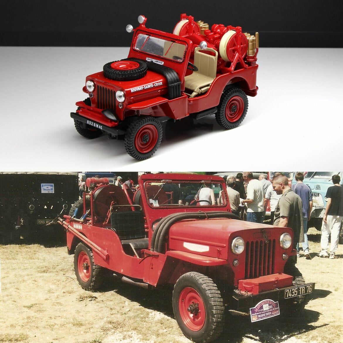 IXO Willys Французский пожарный внедорожник Jeep Hotchkiss CCFL 1:43модель автомобиля
