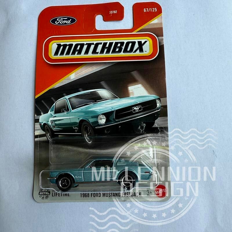 Matchbox Mattel 1:64, литой автомобиль модель машинки 25M/L серии(67 1968 FORD MUSTANG)
