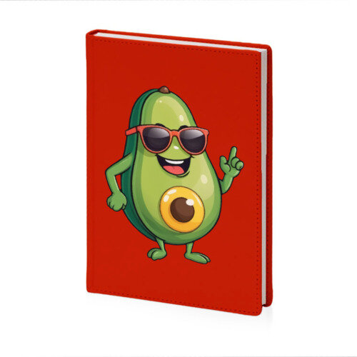 Ежедневник «Авокадо крут» (красный)