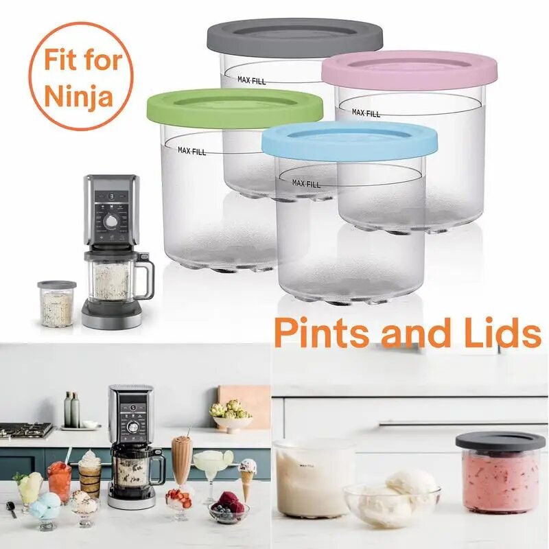 Многоразовые контейнеры для мороженого Ninja pink