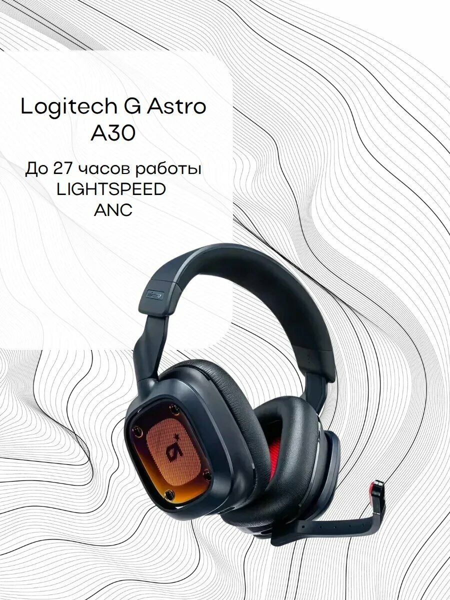 Беспородные игровые наушники Logitech G Astro A30, черный цвет