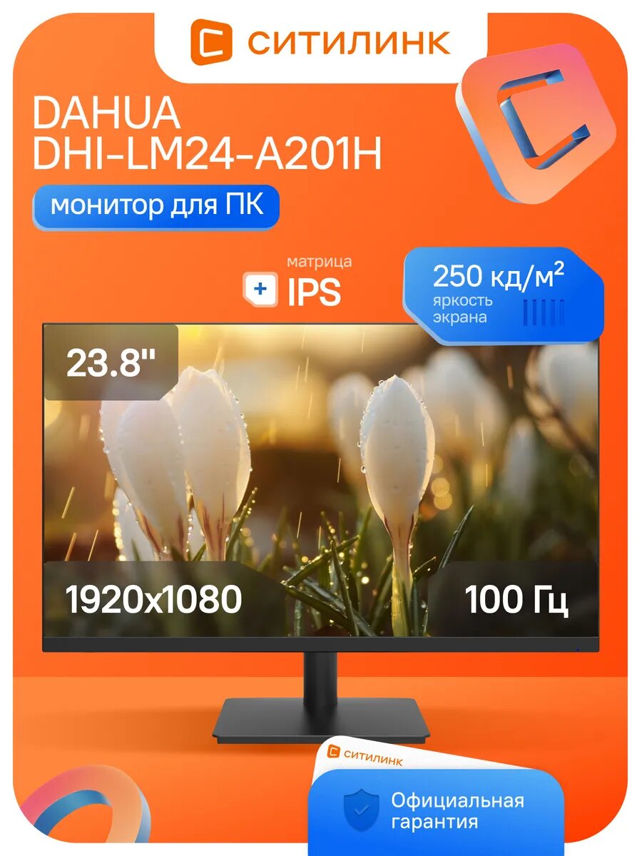 Монитор Dahua 23.8" DHI-LM24-A201H черный