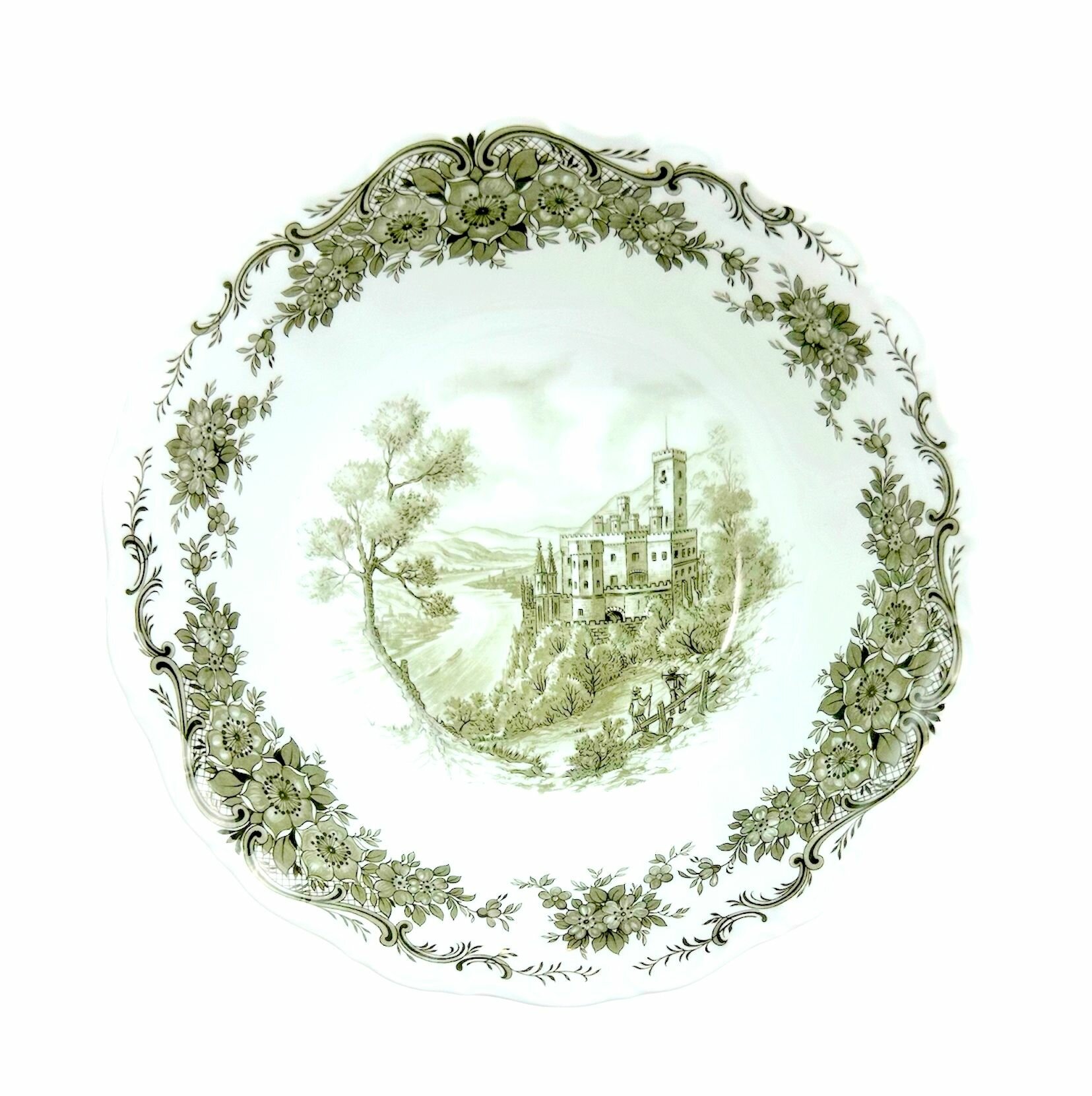 Салатник средний Замки Германии, Seltmann Weiden, Rheingau, фарфор, винтаж. Германия